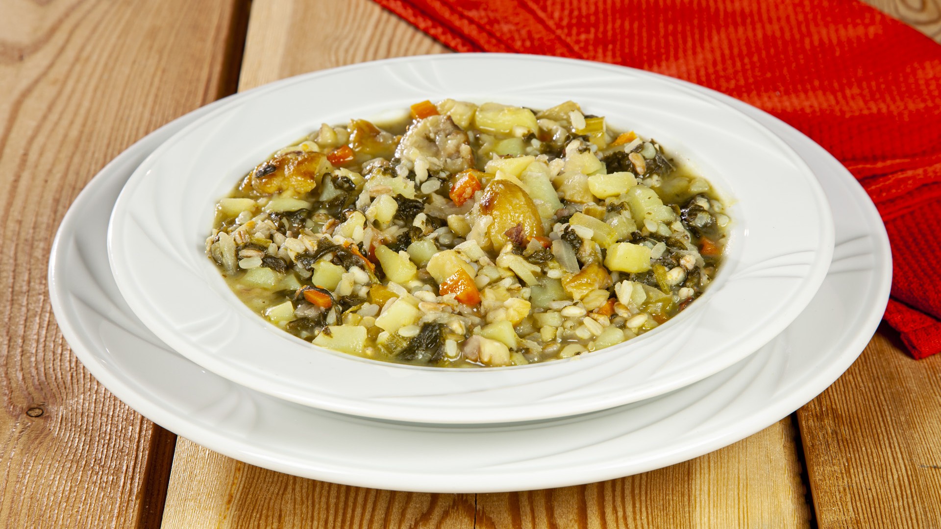 Minestra con le castagne - Ricette Casa Pappagallo