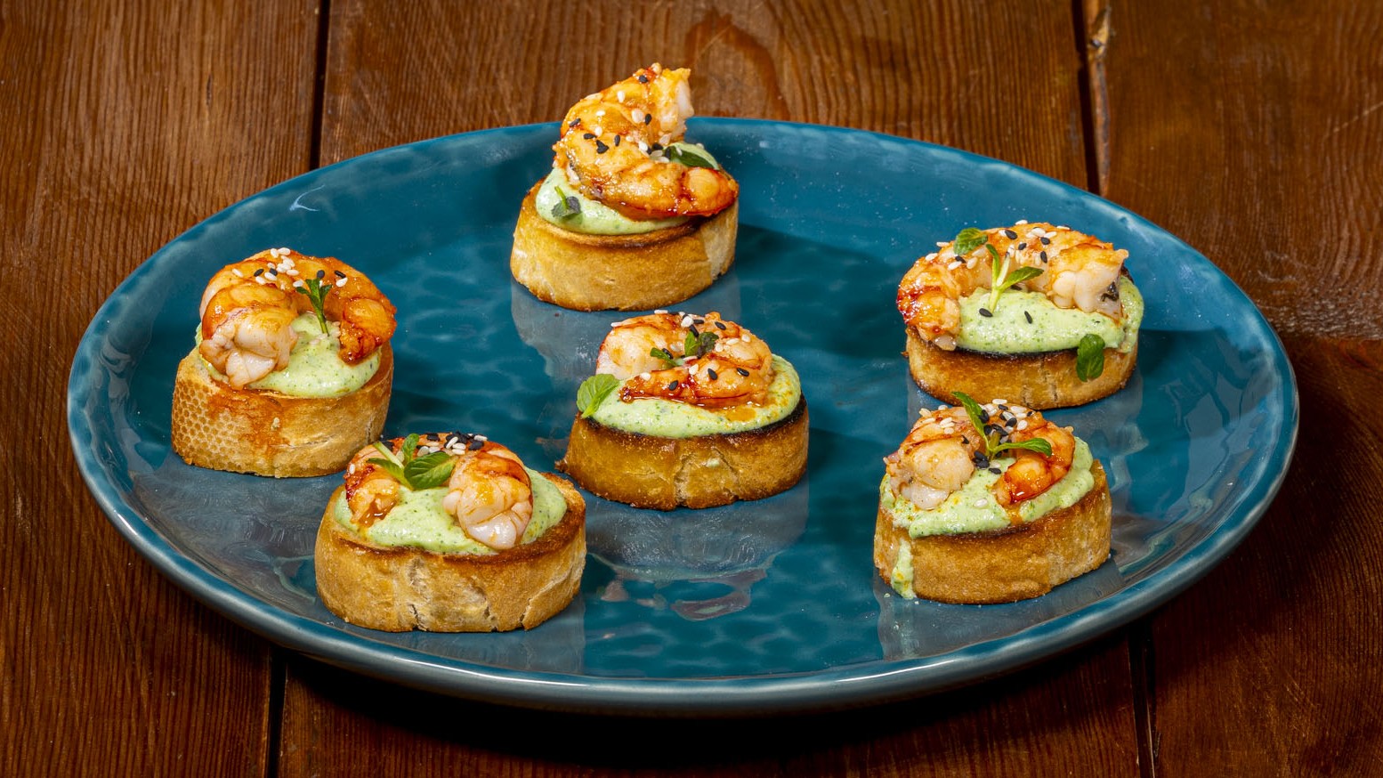 Crostini con crema di zucchine e gamberi - Ricette Casa Pappagallo