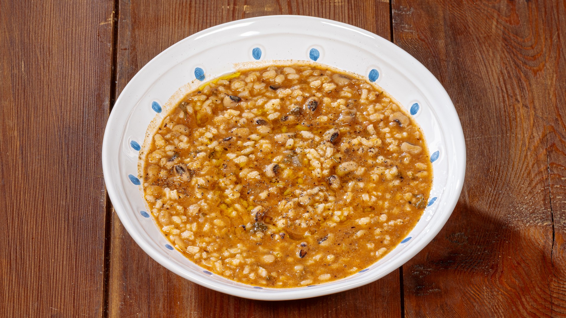Minestra di fagioli con l’occhio e riso - Ricette Casa Pappagallo