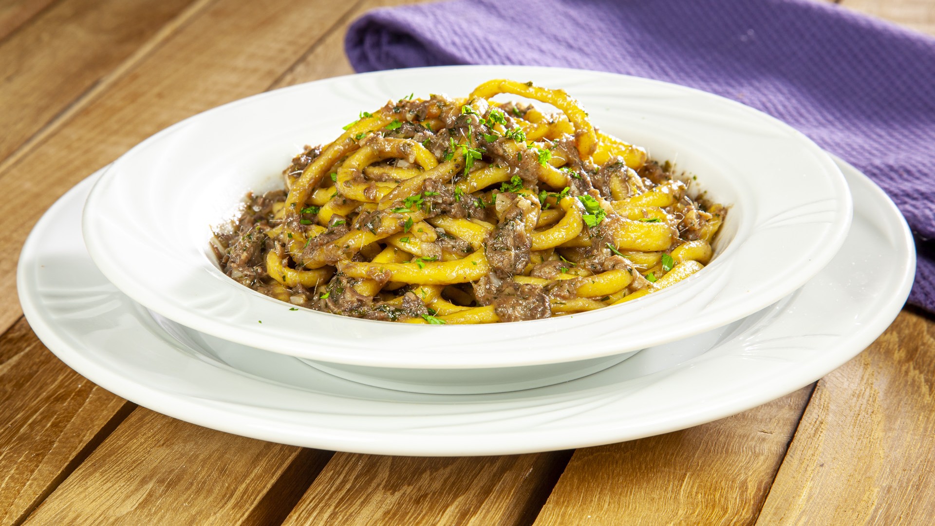 Bigoli all'ebraica - Ricette Casa Pappagallo